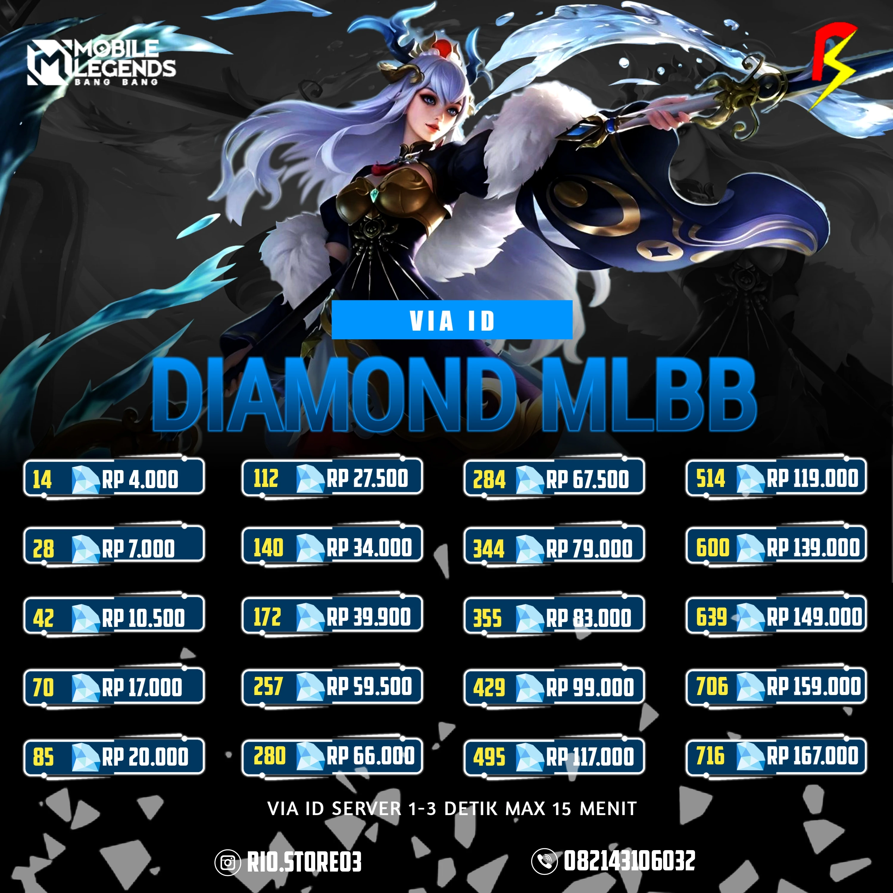 Desain Price list TOP UP GAME (Mobile Legends, Free Fire, PUBG, Dll ...